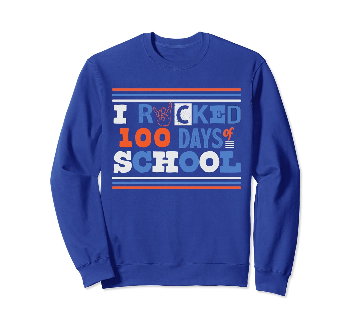 I Rocked 100 Days Of School Kids Graphic Sweatshirt i-rocked-100-days-of-school-kids-graphic-sweatshirt